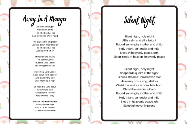 Christmas Carols Lyrics Sheets // The Musical Me