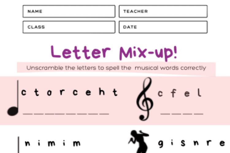 KS1 Music Letter Mix Up (Part 2) // The Musical Me