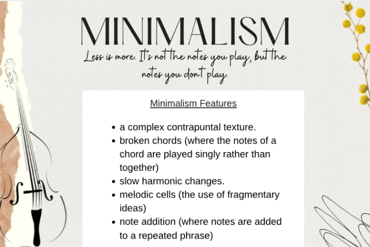 Minimalism In Music - Display Posters // The Musical Me