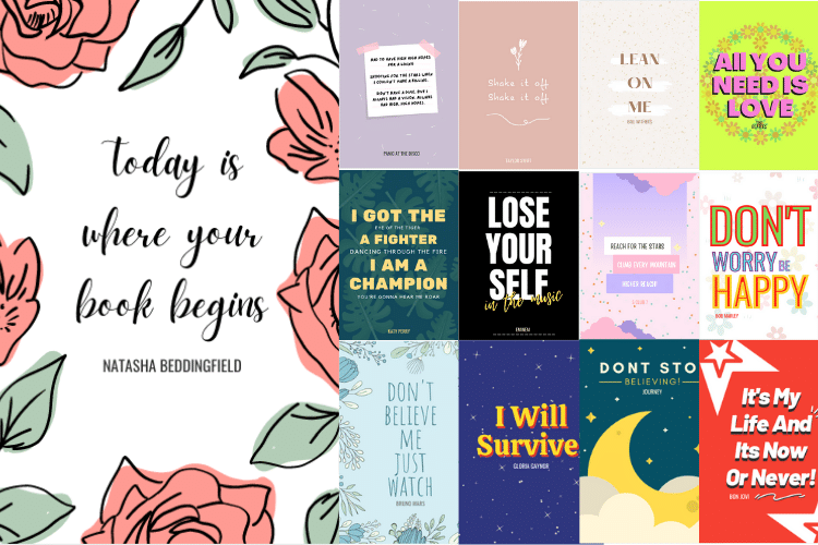 Motivational Music Posters / Lyrics!