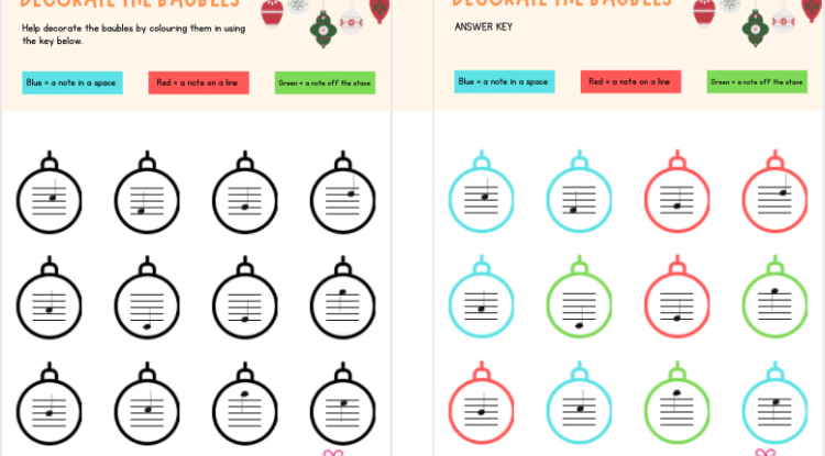 Elfing Around - Intervals Worksheet // The Musical Me