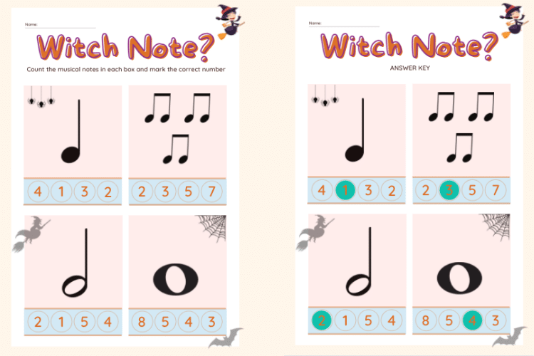 Halloween Music Sheets for Kids, Teachers & Schools // The Musical Me