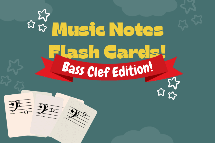 Musical Notes Flash Cards for Kids - Easy Bass Clef! // The Musical Me