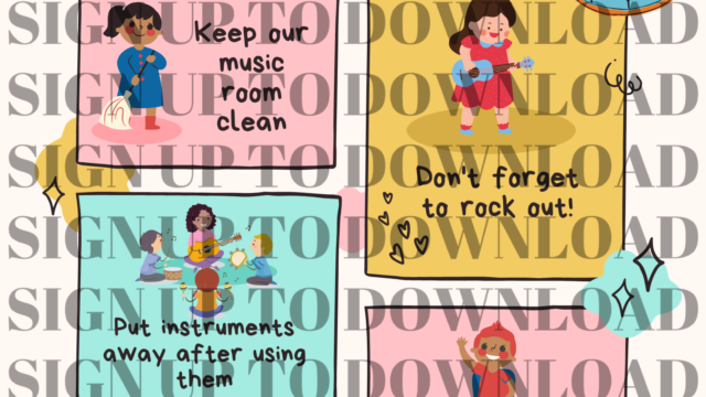 Music Room Decor - Rules Sheet // The Musical Me