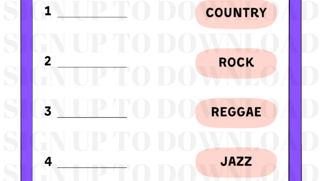 Matching Musical Genres - Worksheet // The Musical Me