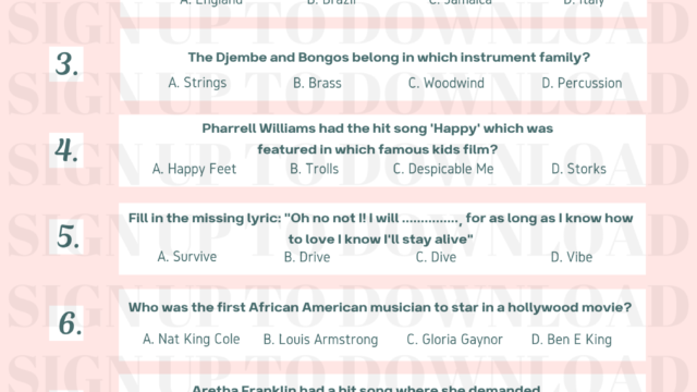 Black History Month - Music Quiz // The Musical Me